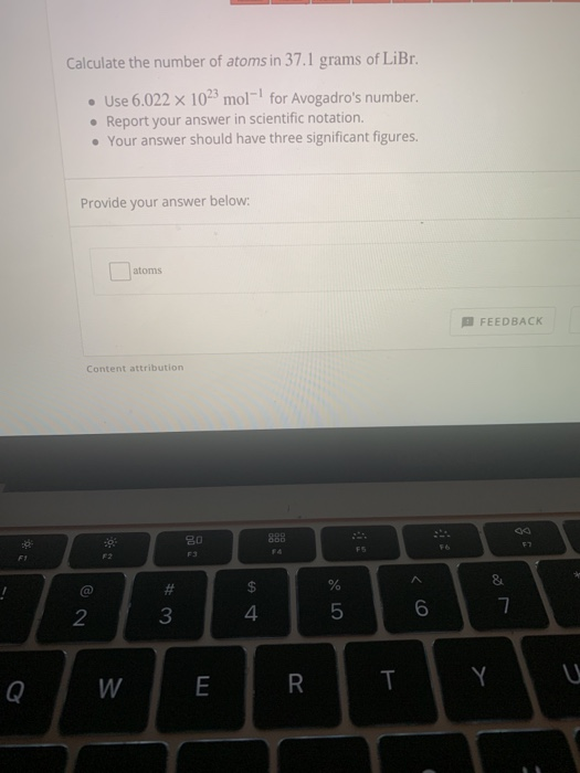 Solved Calculate the number of atoms in 37.1 grams of LiBr. | Chegg.com