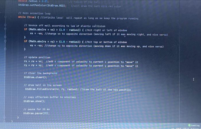 Solved 1562 For this assignment you will create a bouncing | Chegg.com