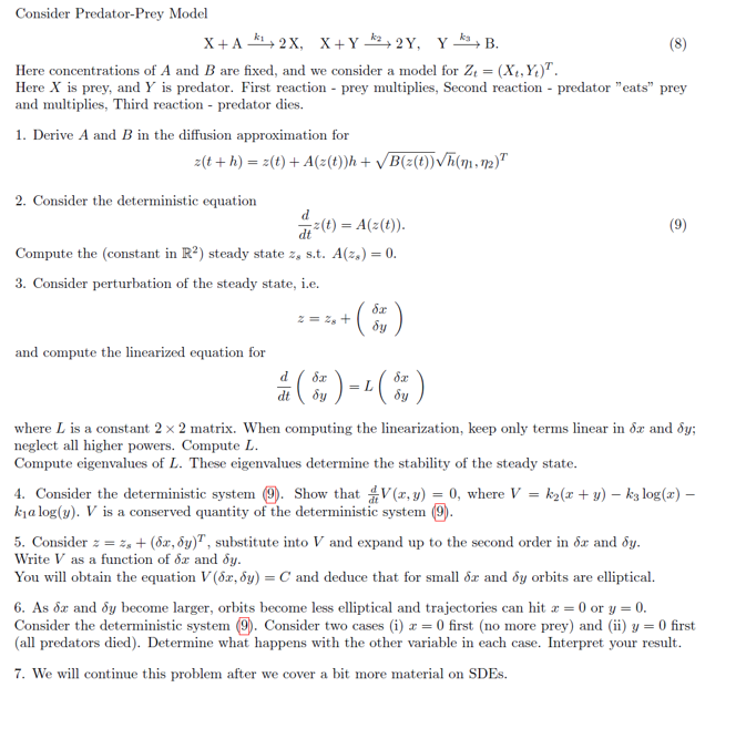 Solved Consider Predator-Prey | Chegg.com