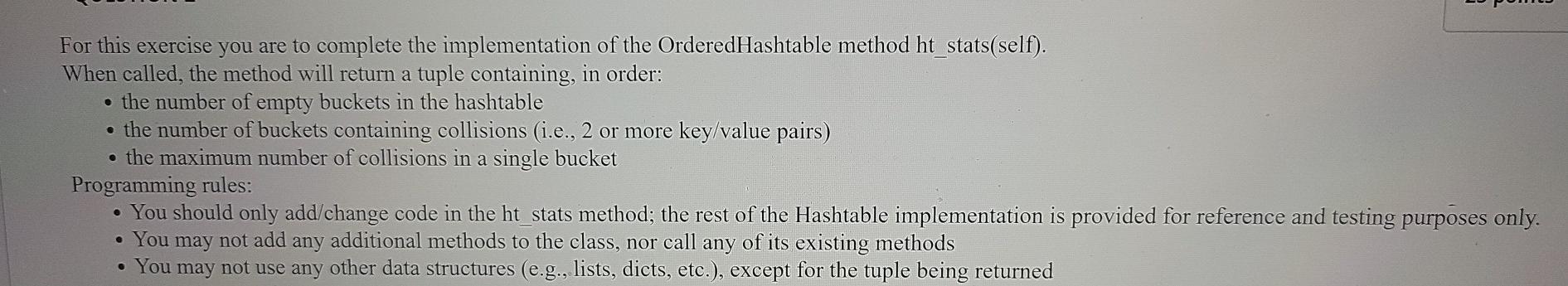 class OrderedHashtable: class Node: def init (self, | Chegg.com