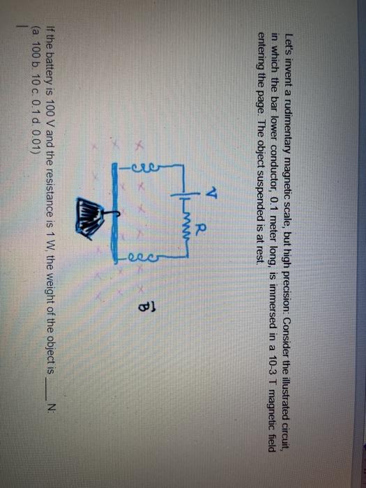 Solved Let's invent a rudimentary magnetic scale, but high | Chegg.com
