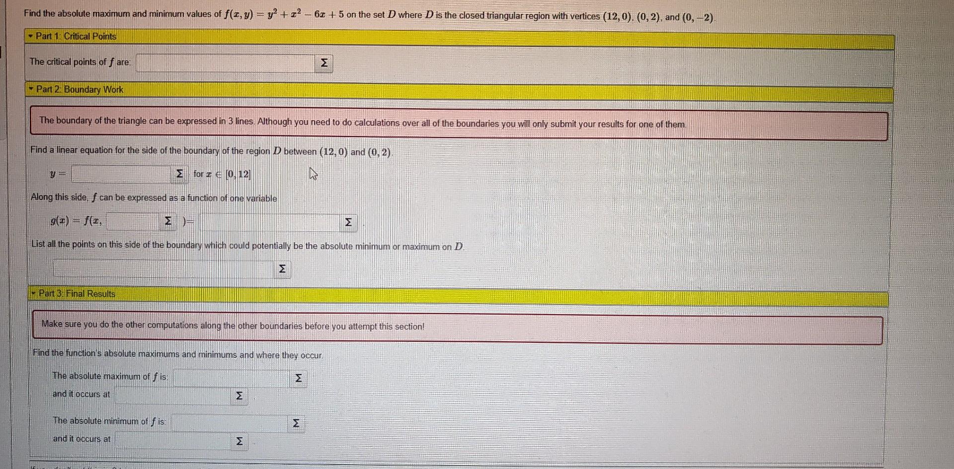 Solved ind the absolute maximum and minimum values of | Chegg.com