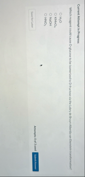 Solved Current Attempt in ProgressWhich reagent could cause | Chegg.com