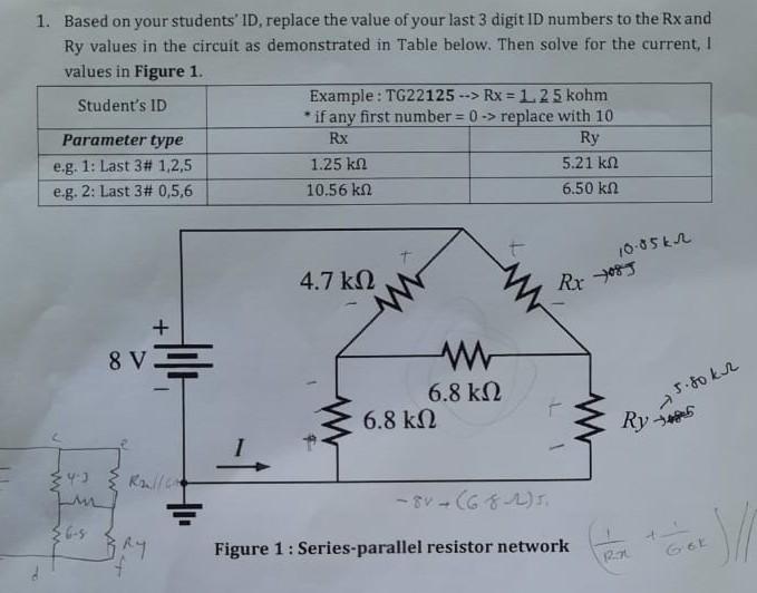 Solved 1. Based on your students' ID, replace the value of | Chegg.com