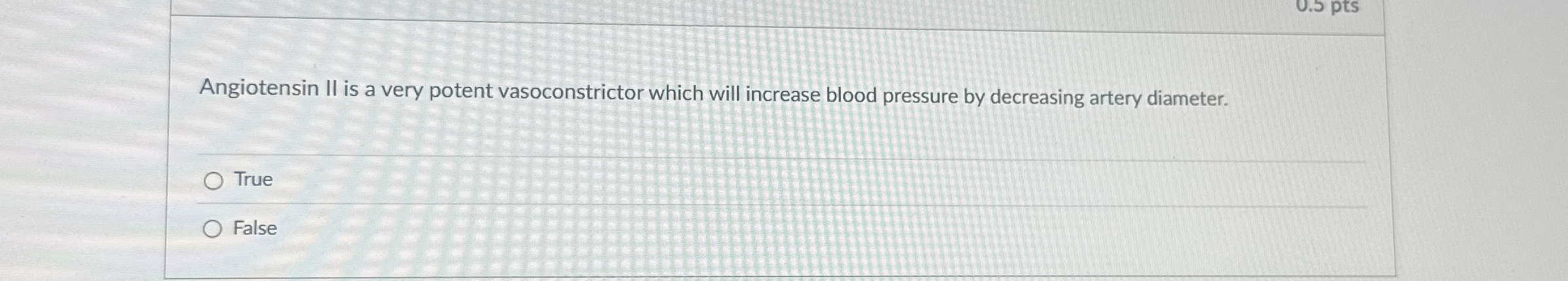 Solved Angiotensin II is a very potent vasoconstrictor which | Chegg.com