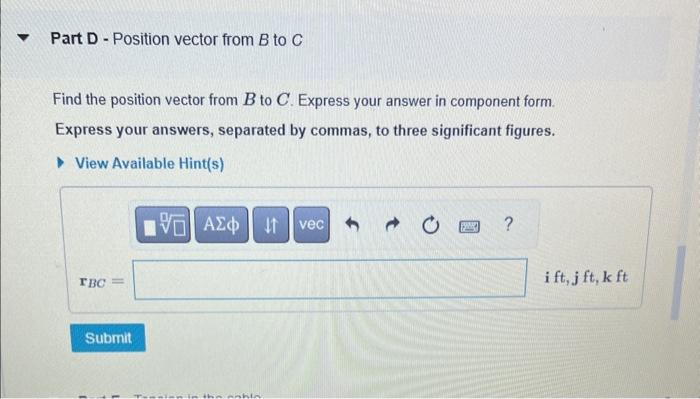 Solved Learning Goal: To find a position vector between two | Chegg.com