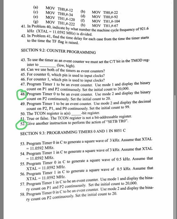 Solved 4. The registers of Timer I are accessed as 5. In | Chegg.com