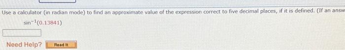 Solved Use a cakulator (in radian mode) to find an | Chegg.com