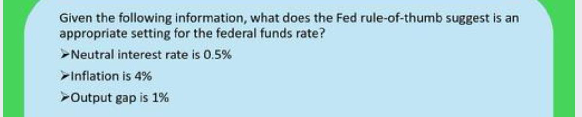 Solved Given the following information, what does the Fed | Chegg.com