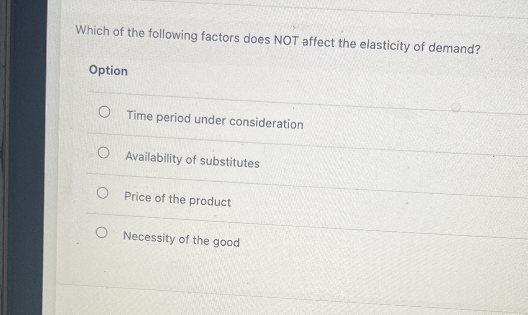Solved Which of the following factors does NOT affect the | Chegg.com
