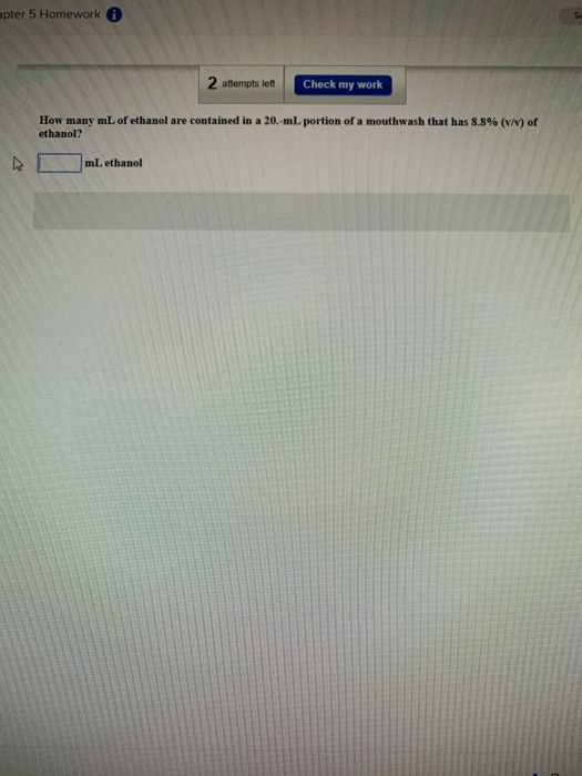 Solved apter 5 Homework 2 attempts left Check my work How | Chegg.com