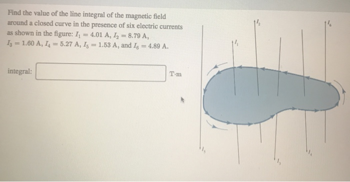Solved Find the value of the line integral of the magnetic | Chegg.com