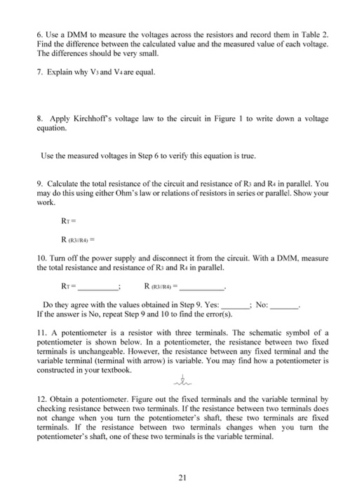 Solved EXPERIMENT 5 DC SERIES-PARALLEL CIRCUITS Objectives | Chegg.com