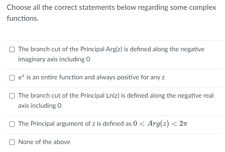 Solved Choose all the correct statements below regarding | Chegg.com