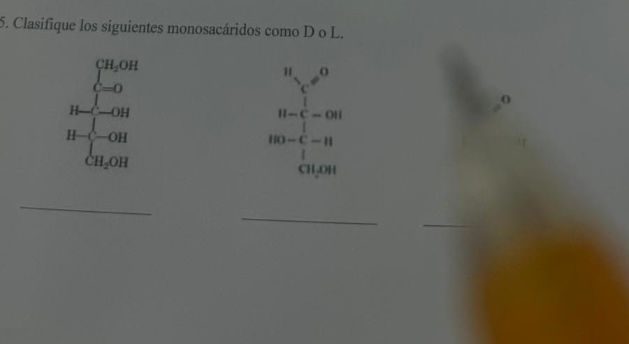 Solved Clasifique los siguientes monosacáridos como D o L. | Chegg.com