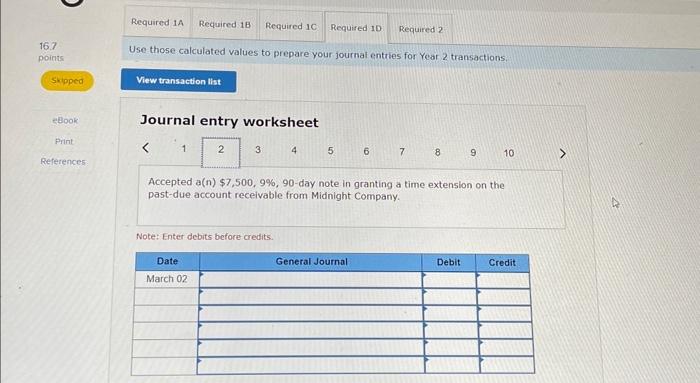 se those calculated values to prepare your journal | Chegg.com