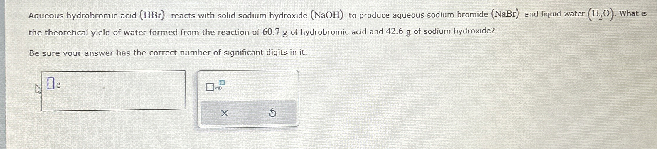 Solved Aqueous hydrobromic acid (HBr) ﻿reacts with solid | Chegg.com