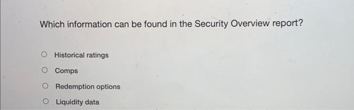 Solved Which information can be found in the Security | Chegg.com