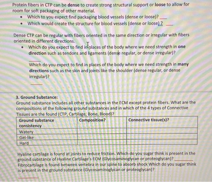 Solved Protein fibers in CTP can be dense to create strong | Chegg.com