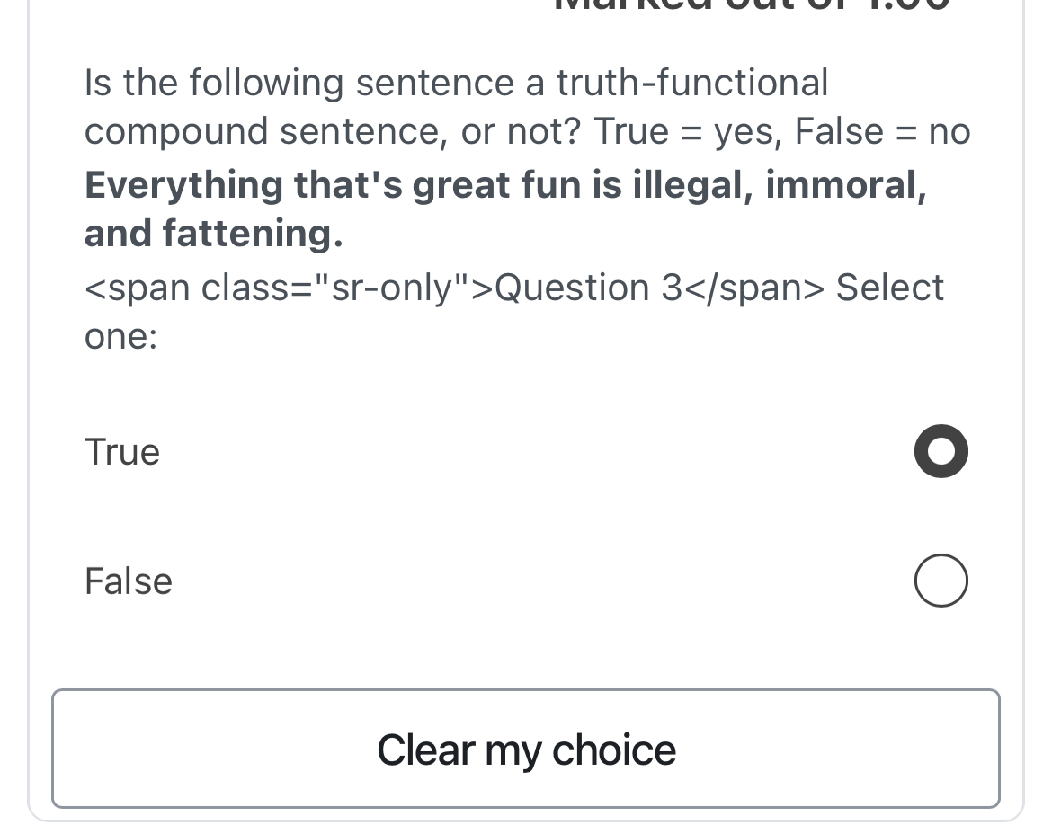 Solved Is the following sentence a truth-functional compound | Chegg.com