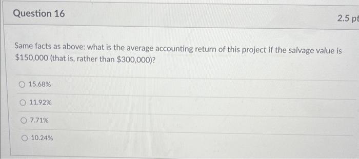 Solved Same facts as above: what is the average accounting | Chegg.com