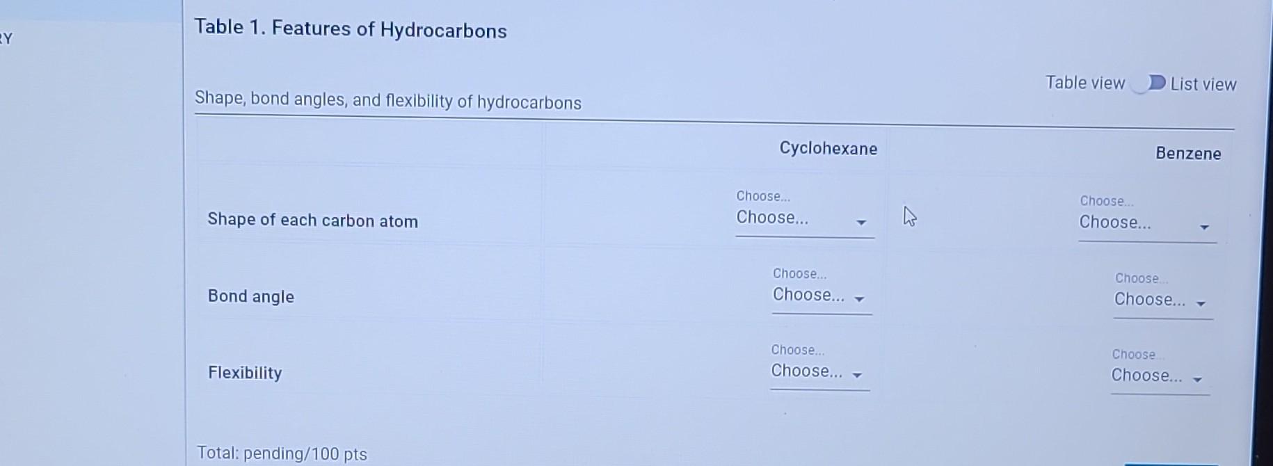 Solved Shape, bond angles, and flexibility of hydrocarbons | Chegg.com