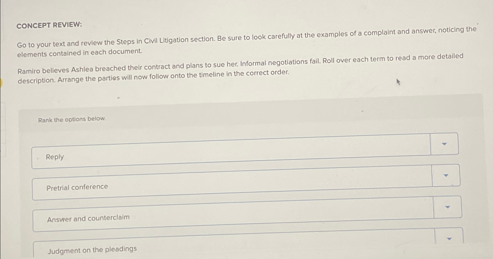 Solved CONCEPT REVIEW:Go to your text and review the Steps | Chegg.com