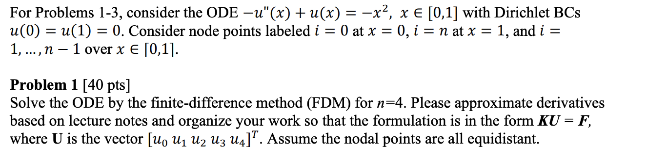 Solved For Problems 1-3, ﻿consider the ODE | Chegg.com