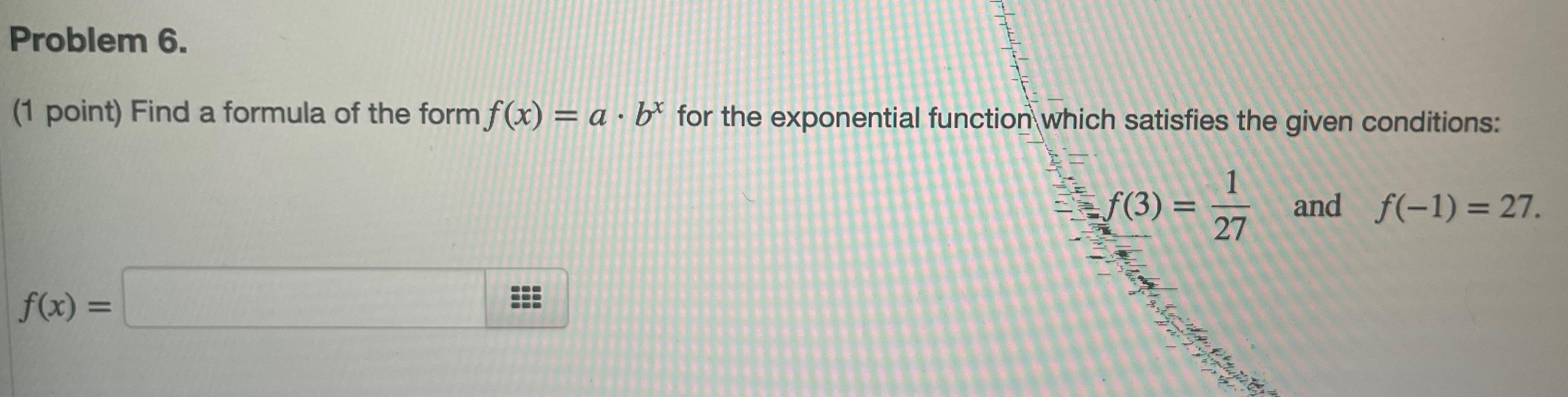 Solved Problem 6 1 ﻿point ﻿find A Formula Of The Form