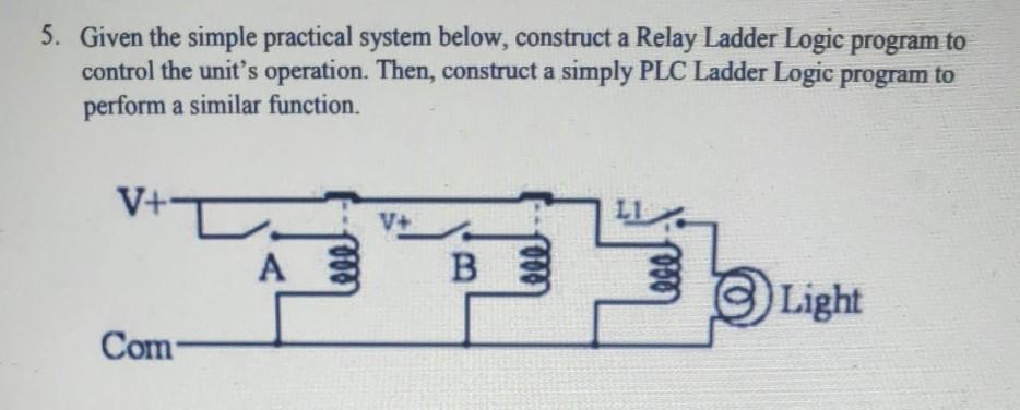 Solved 5. Given the simple practical system below, construct | Chegg.com
