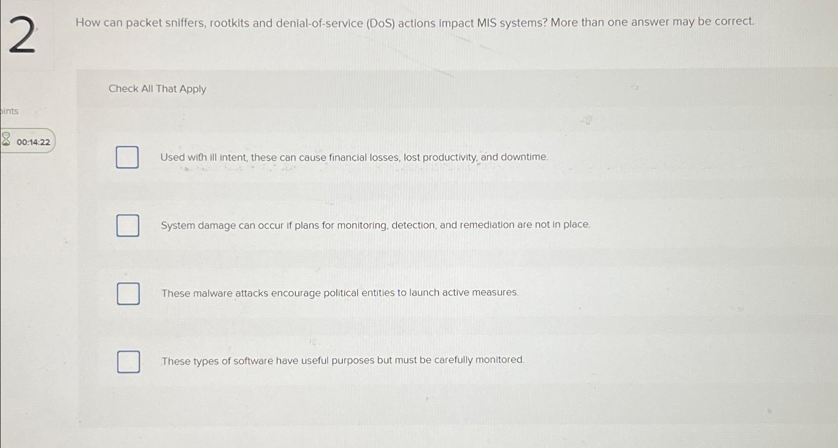 Solved How can packet sniffers, rootkits and | Chegg.com