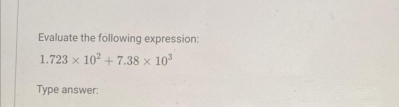 Solved Evaluate the following | Chegg.com