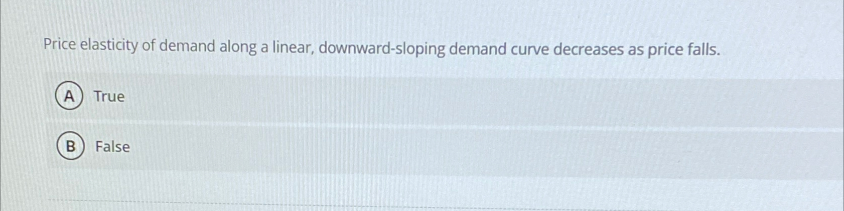 Solved Price elasticity of demand along a linear, | Chegg.com