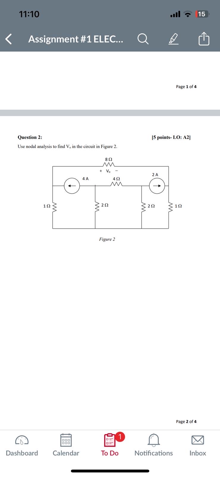 Solved 11:1015Assignment #1 ﻿ELEC...Page 1 ﻿of 4Question | Chegg.com