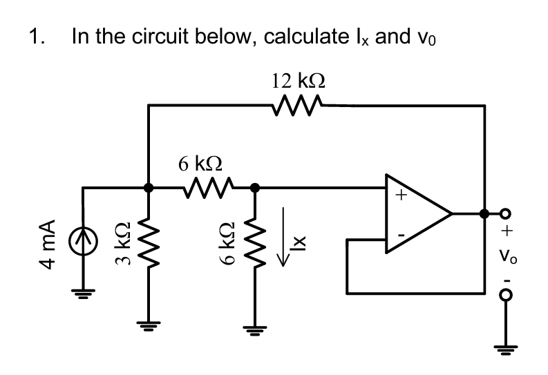 Solved In the circuit below, calculate Ix ﻿and v0 | Chegg.com