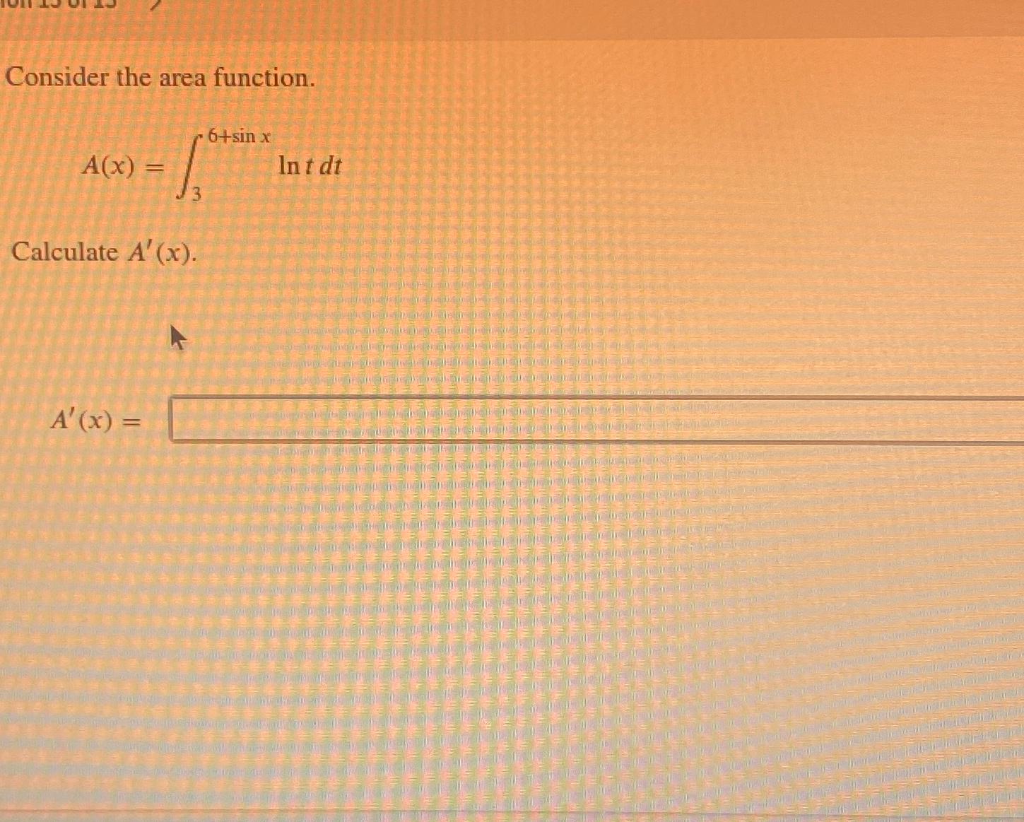 Solved Consider the area | Chegg.com Solved Consider the area | Chegg.com