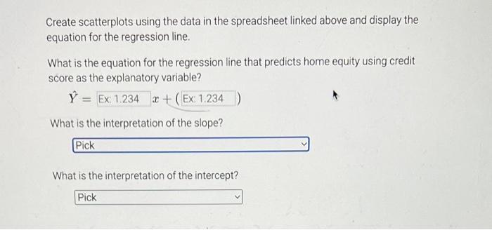 Solved Create scatterplots using the data in the spreadsheet | Chegg.com