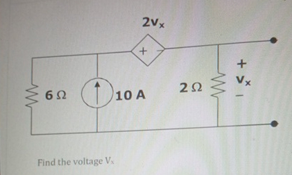 Solved Find the voltage Vx | Chegg.com