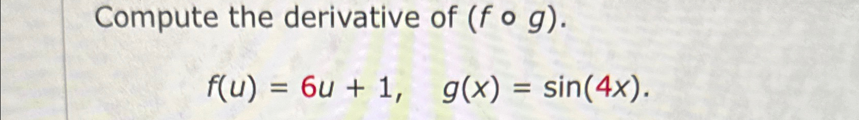Solved Compute the derivative of | Chegg.com