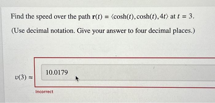 Solved Find the speed over the path | Chegg.com