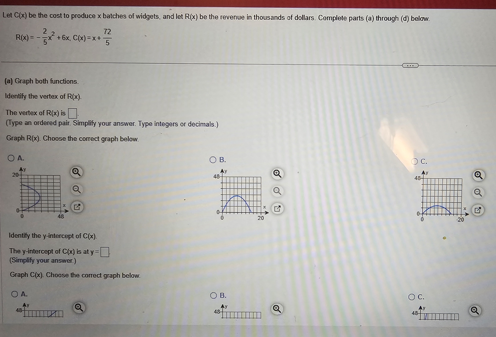 Solved Let C(x) ﻿be the cost to produce x ﻿batches of | Chegg.com