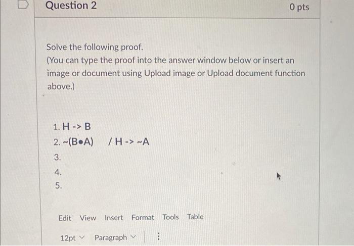 Solved Solve the following proof. (You can type the proof | Chegg.com