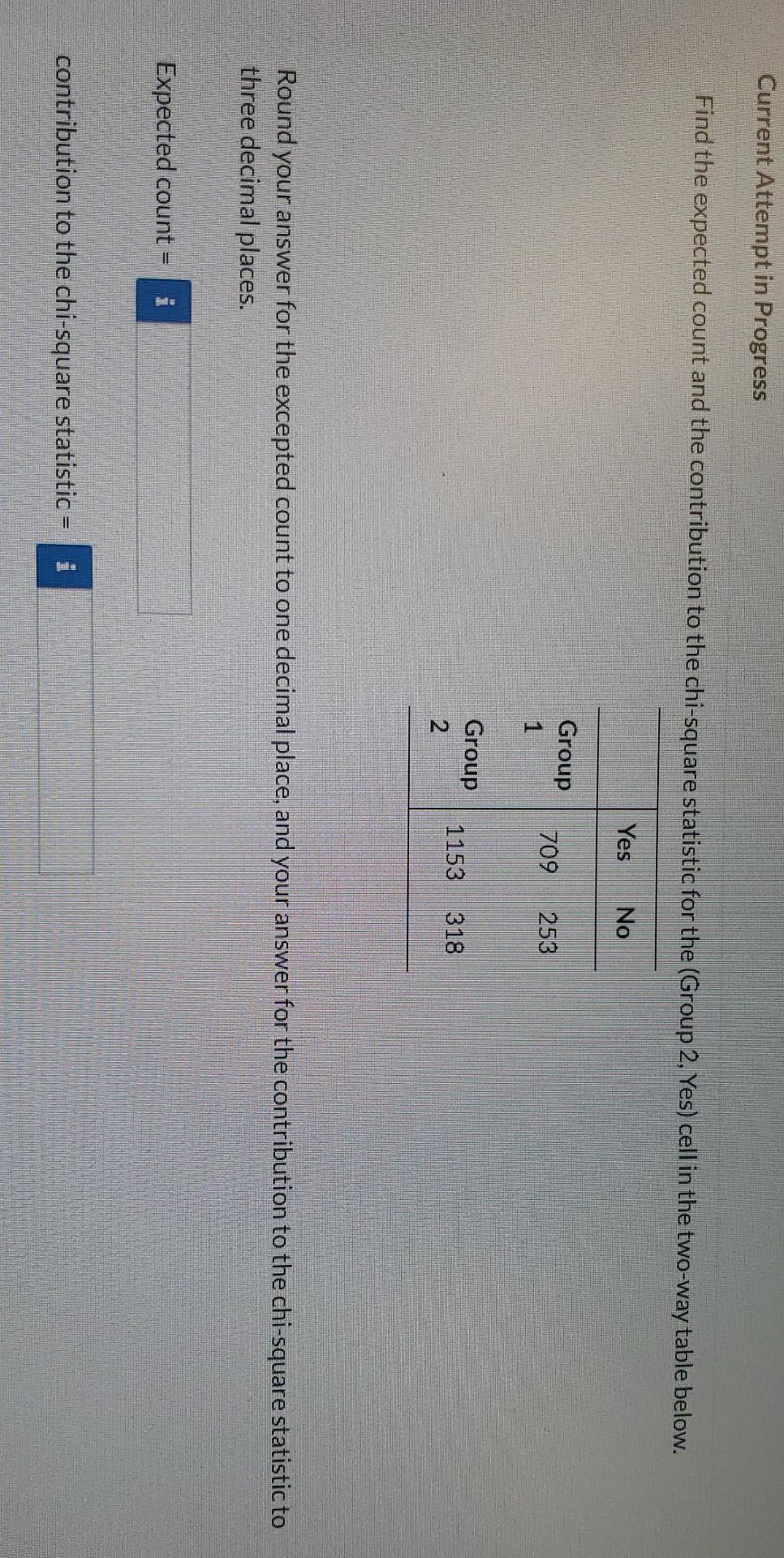 Solved Current Attempt in Progress Find the expected count | Chegg.com