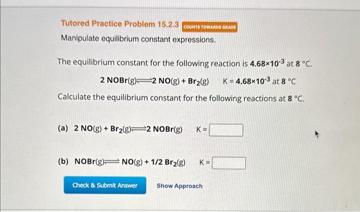 Solved Manipulate equilibrium constant expressions. The | Chegg.com