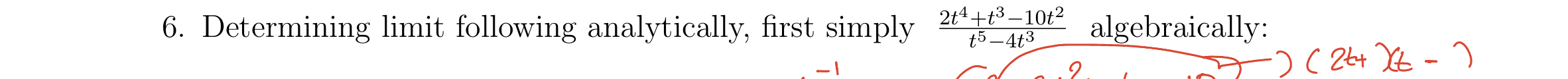 Solved Determining limit following analytically, first | Chegg.com