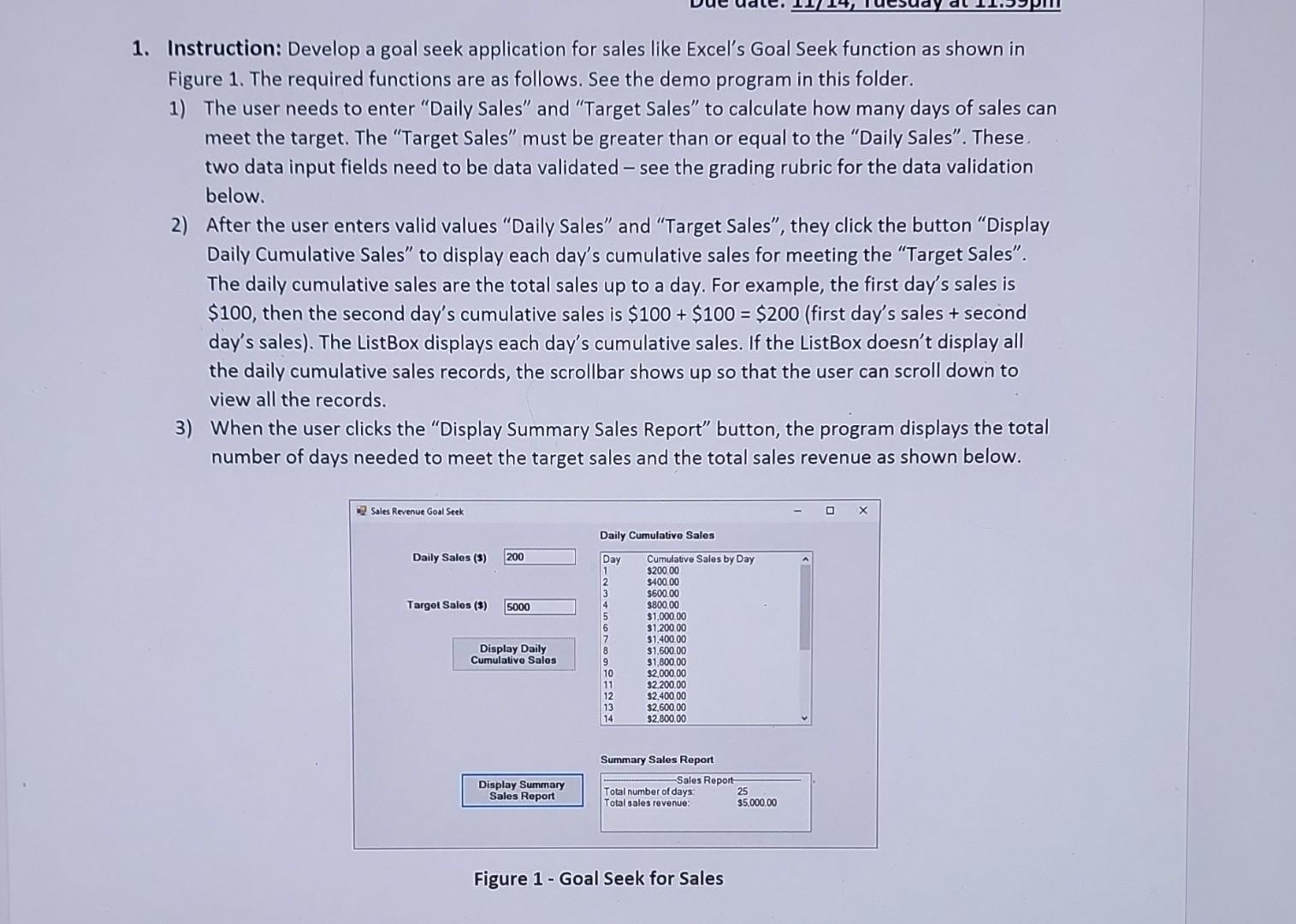 Solved 1. Instruction: Develop a goal seek application for | Chegg.com