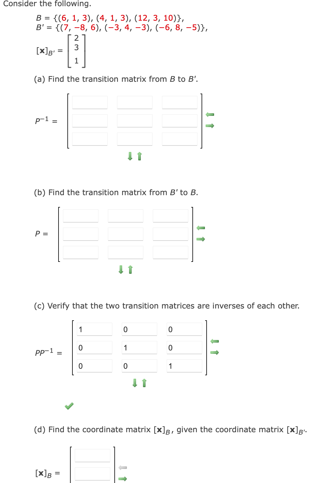 Solved Consider the subspaces Consider the | Chegg.com