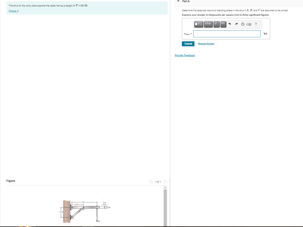 Solved Determine the absolute maximum bending stress in the | Chegg.com