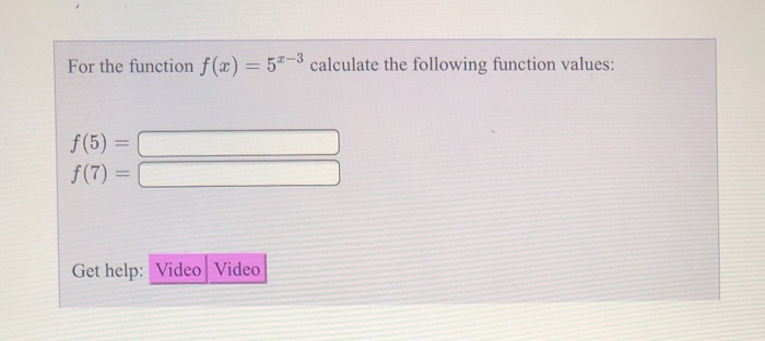 Solved For the function f(x) = 5 "- calculate the following | Chegg.com