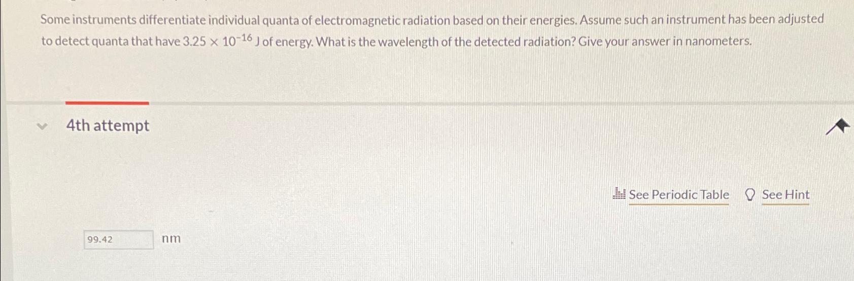 Solved Some instruments differentiate individual quanta of | Chegg.com
